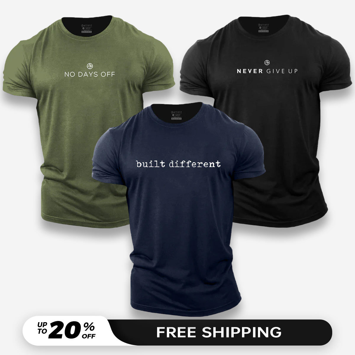 Motivation 3-Pack - Cotton T-Shirts