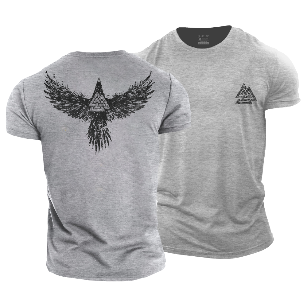 Valknut Crow Cotton T-Shirt